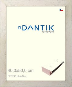 DANTIK rámeček 40x50 | RETRO bílá (Plexi Čiré)