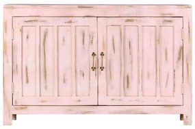 Příborník světle růžový 110x35x70 cm masivní mangovníkové dřevo 247764