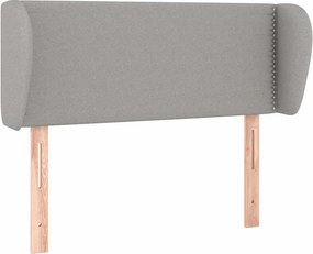 Čelo postele typu ušák světle šedé 103x23x78/88 cm textil 3116994