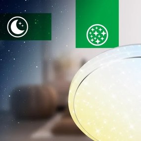 Stropní LED svítidlo BRILONER Star A průměr 48cm 19,5W stmívatelné dálkovým ovladačem CCT bílé 3869016
