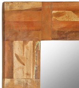 Nástěnné zrcadlo masivní recyklované dřevo 60 x 60 cm - Default Title