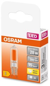 LED speciální žárovka G9 2,6 W PIN, teplá bílá