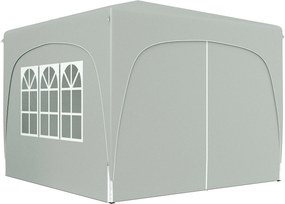 Outsunny Pavilon 3x3m, Voděodolný Stabilní Zimní Skládací Pavilon s UV Ochrannou 50+, Skládací Party Stan s 4 Bočními Panely a Taškou pro Přenášení, Z
