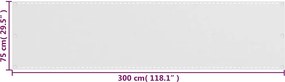Balkonová zástěna bílá 75 x 300 cm HDPE 310860