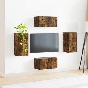 Sestava TV skříněk 4 ks Kouřový dub Kompozitní dřevo 3409155