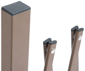 Outsunny nůžková mřížová brána, výsuvná 35-300 cm, ideální pro zahradu, hliník, hnědá, H103,5 cm| Aosom