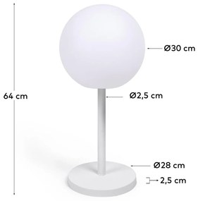 Nabíjecí stolní lampa mimoza 64 cm bílá MUZZA