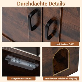 Costway Kočičí skříňka na kočičí záchod s knihovnou kočičí záchod kočičí domeček