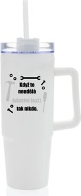 Personalizovaná cestovní termoska s průhledným víčkem - když to nezvládne … tak nikdo