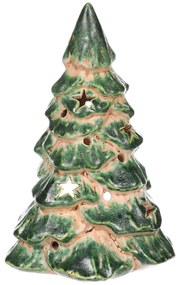 Stromek zelený - svícen na čajovou svíčku, keramika - KEK9456