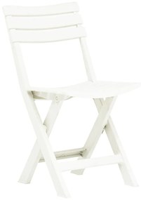 Skládací zahradní židle 2 ks plast bílé - Default Title