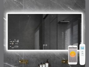 Chytré infrazrcadlo SMART MIRROR 250W | Výhřevnost 4,5 m2 | 80x60 cm | WiFi termostat | Dálkové ovládání | LED světlo | Zrcadlo na šířku