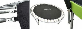 TRENDIE Trampolína s vnitřní sítí 252 cm zelená + žebřík