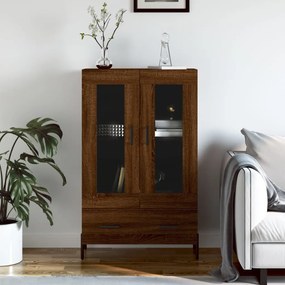 Skříň highboard hnědý dub 69,5 x 31 x 115 cm kompozitní dřevo - Default Title