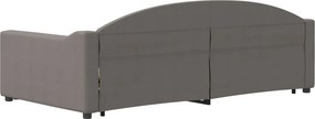 Válenda s přistýlkou taupe 100 x 200 cm textil 3197538