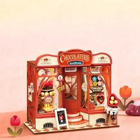 ROBOTIME Miniatura mini Čokoládovna / 3D dřevěná skládačka / 98 dílků