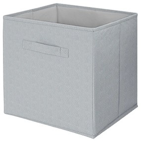 Skládací úložný box Compactor BOSTON do police a knihovny, 31 x 31 x 31 cm, šedý