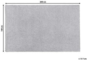 Světle šedý koberec 140x200 cm DEMRE Beliani