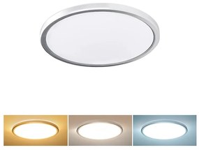 Solight LED osvětlení Acate s ochranou proti vlhkosti, IP54, 18W, 1620lm, 3CCT, 22cm, stříbrná