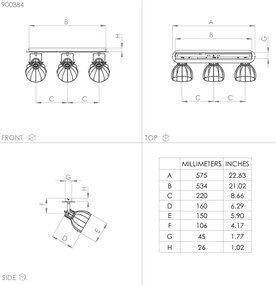 Eglo 900384 - Bodové svítidlo SAMBATELLO 3xE27/40W/230V