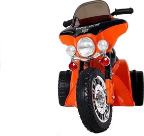 LEAN CARS Elektrická motorka pro děti JT568, tříkolová, LED, oranžová