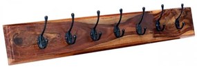 Indický nábytek - Věšák s 7 háčky Jali 100x15x2,5 z indického masivu palisandr Světle medová