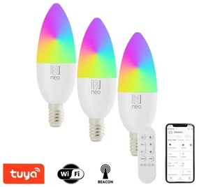 Immax NEO 07716CDO -SADA 3xLED RGB Stmívatelná žárovka E14/6W/230V Wi-Fi Tuya+DO