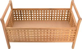 Úložná lavice 93 x 49 x 49 cm masivní ořechové dřevo 247608