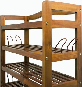 Casaria Botník s 5 policemi z akátového dřeva, 95 x 26 x 82 cm 105380