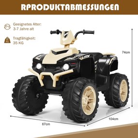Costway 12 V elektrická dětská čtyřkolka se světlomety mini elektrická čtyřkolka