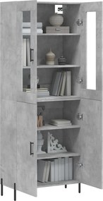 Skříň highboard betonově šedá 69,5x34x180 cm kompozitní dřevo 3198221