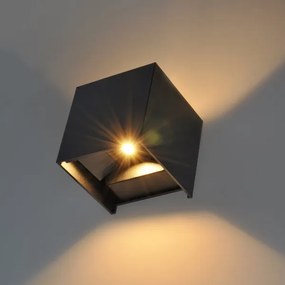 Brilagi - LED Venkovní nástěnné svítidlo CUBE LED/6W/230V černá IP54