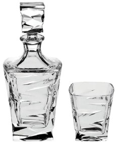 Bohemia Crystal Whisky set ZIg Zag 99999/59418/688 (set 1 karafa+ 6 sk