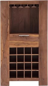 furniture-nabytek.cz - Vysoká komoda s vinotékou Osvaro - Stříbrné úchytky