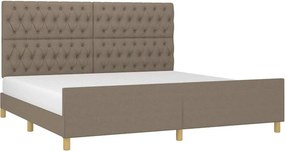 Rám postele s čelem taupe 200x200 cm textil 3125328