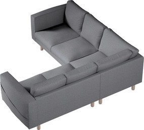 Potah na pohovku IKEA Norsborg rohová 4-místná barva šedá látka pletený vzor
