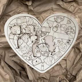 Dřevěné puzzle ve tvaru srdce - LÁSKA | SENTOP H013