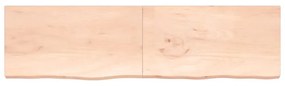 Petromila Nástěnná police 220x60x(2-6) cm neošetřené masivní dubové dřevo