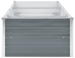 vidaXL Vyvýšený záhon pozinkovaná ocel 240 x 80 x 45 cm šedý
