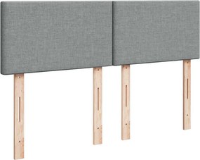 Box spring postel s matrací světle šedá 140 x 200 cm textil 3287472