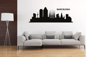 Lepy.cz Samolepka na zeď Barcelona Velikost (šířka x výška): l60x56cm, Barevná varianta: Tmavě modrá