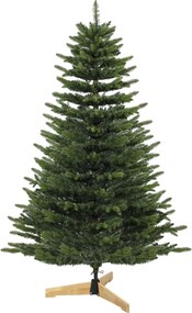 HOMCOM Umělý vánoční stromek 180 cm, jedle Fraser s dřevěným stojanem, 988 realistických špiček větviček pro domácnost a kancelář, zelený