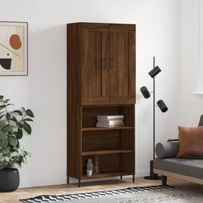 Skříň highboard hnědý dub 69,5 x 34 x 180 cm kompozitní dřevo,  3200080