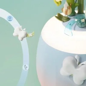 RoboTime Kamélie modrá / 3D mechanická skládačka / noční aroma lampa /
