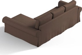 Potah na pohovku IKEA Backabro rozkládací se šezlongem barva hnědá látka pletený vzor