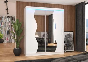 Posuvná skříň se zrcadlem a LED osvětlením MEDISON 180