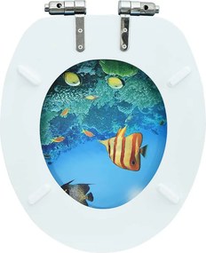 WC sedátko s funkcí pomalého sklápění MDF podmořský motiv 146916