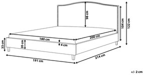 Manželská postel 180 cm MONTHY (s roštem) (šedá). 1007383