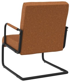 Konzolová židle matně hnědá umělá kůže,  325781