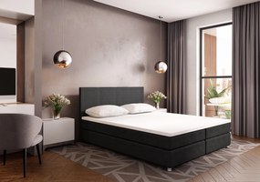 M&B postele Boxspring postel ATHENE bez úložného prostoru Velikost postele: 120 × 200 cm, Výběr matrace: Oboustranná pružinová matrace - středně tvrd…